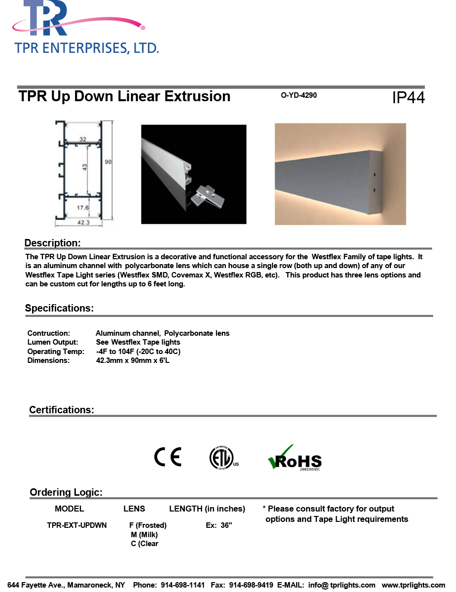 Tape Light Extrusions | TPR Enterprises