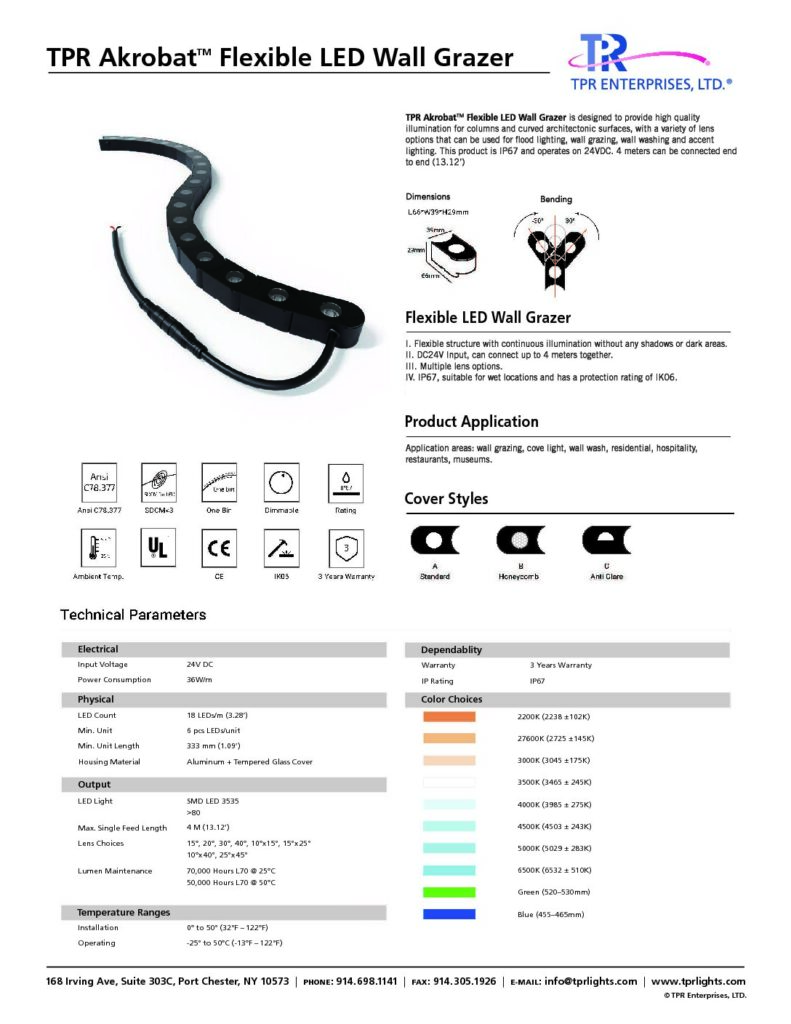 Flexible Wall Grazers - TPR Enterprises